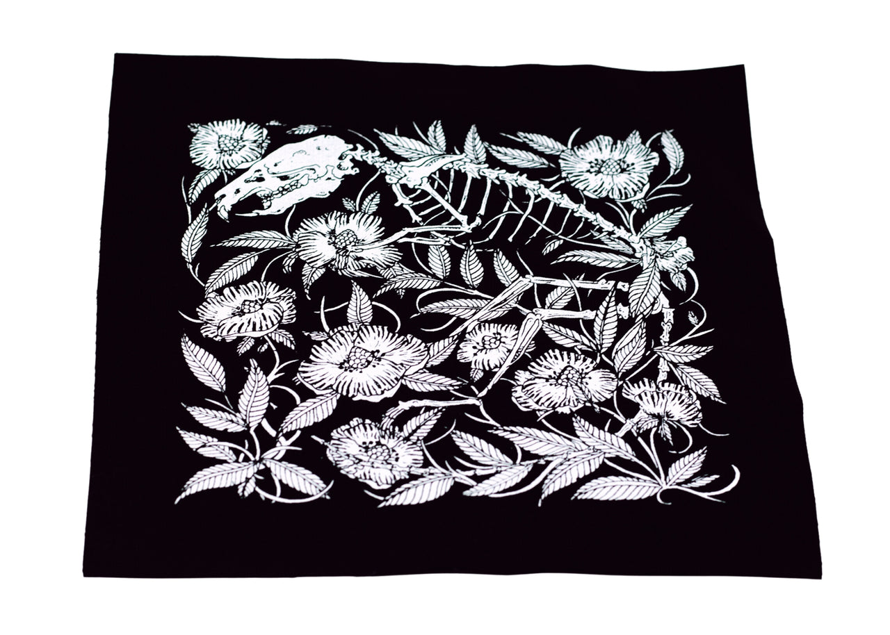 Rat Skeleton and Floral Back Patch – Fennec Design